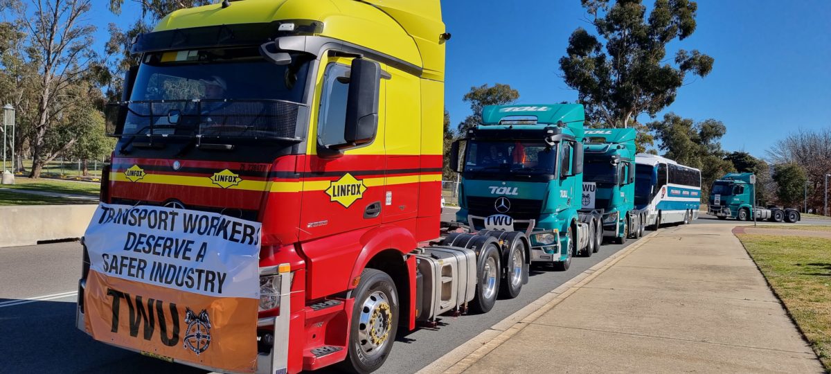 TWU Canberra Convoy - Transport Workers’ Union NSW